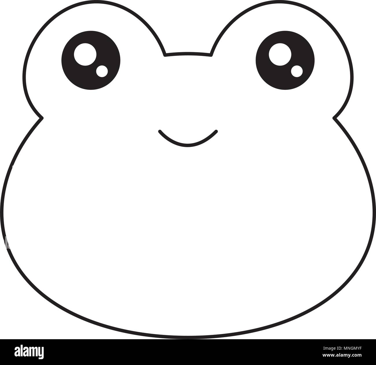 cute frog icon over white background, colorful design. vector ...