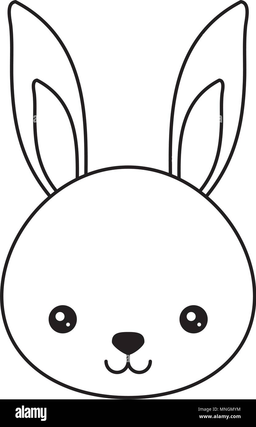 cute rabbit icon over white background, vector illustration Stock ...