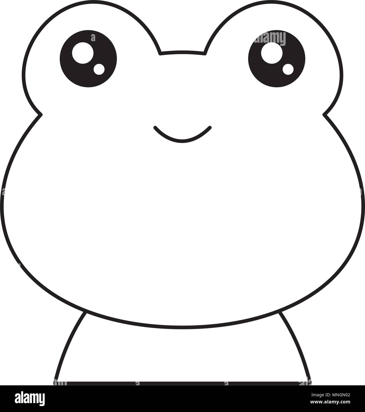 cute frog icon over white background, colorful design. vector ...