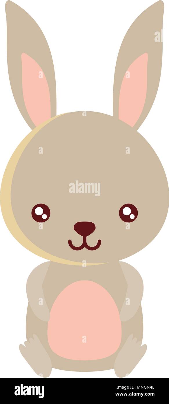 cute rabbit icon over white background, colorful design. vector ...