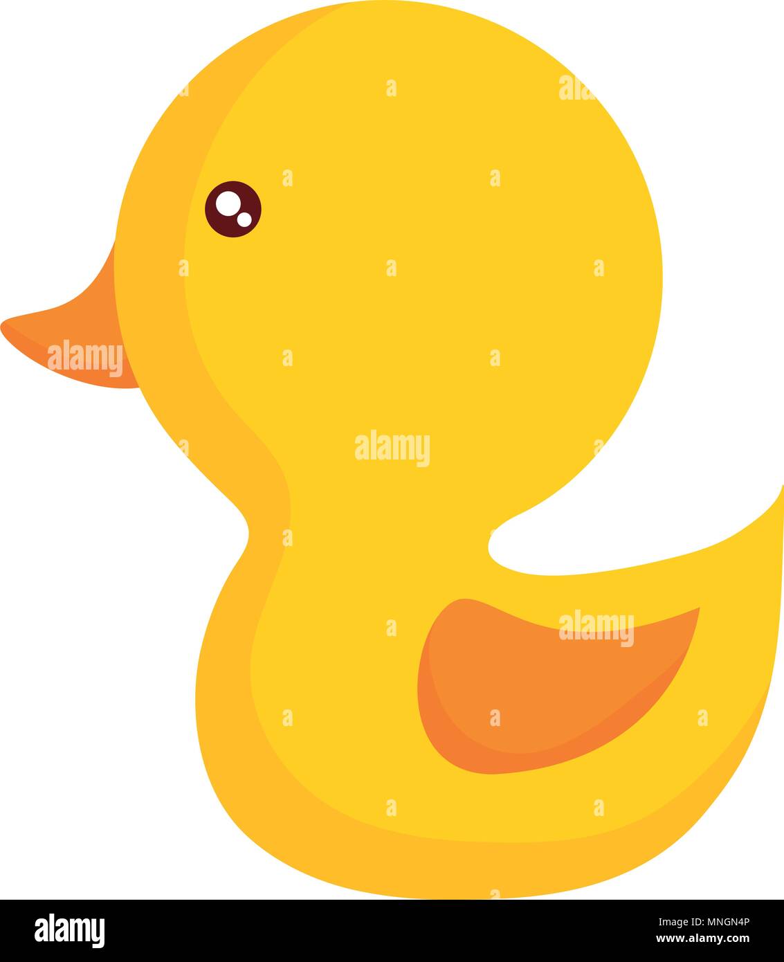 cute duck icon over white background, colorful design. vector ...