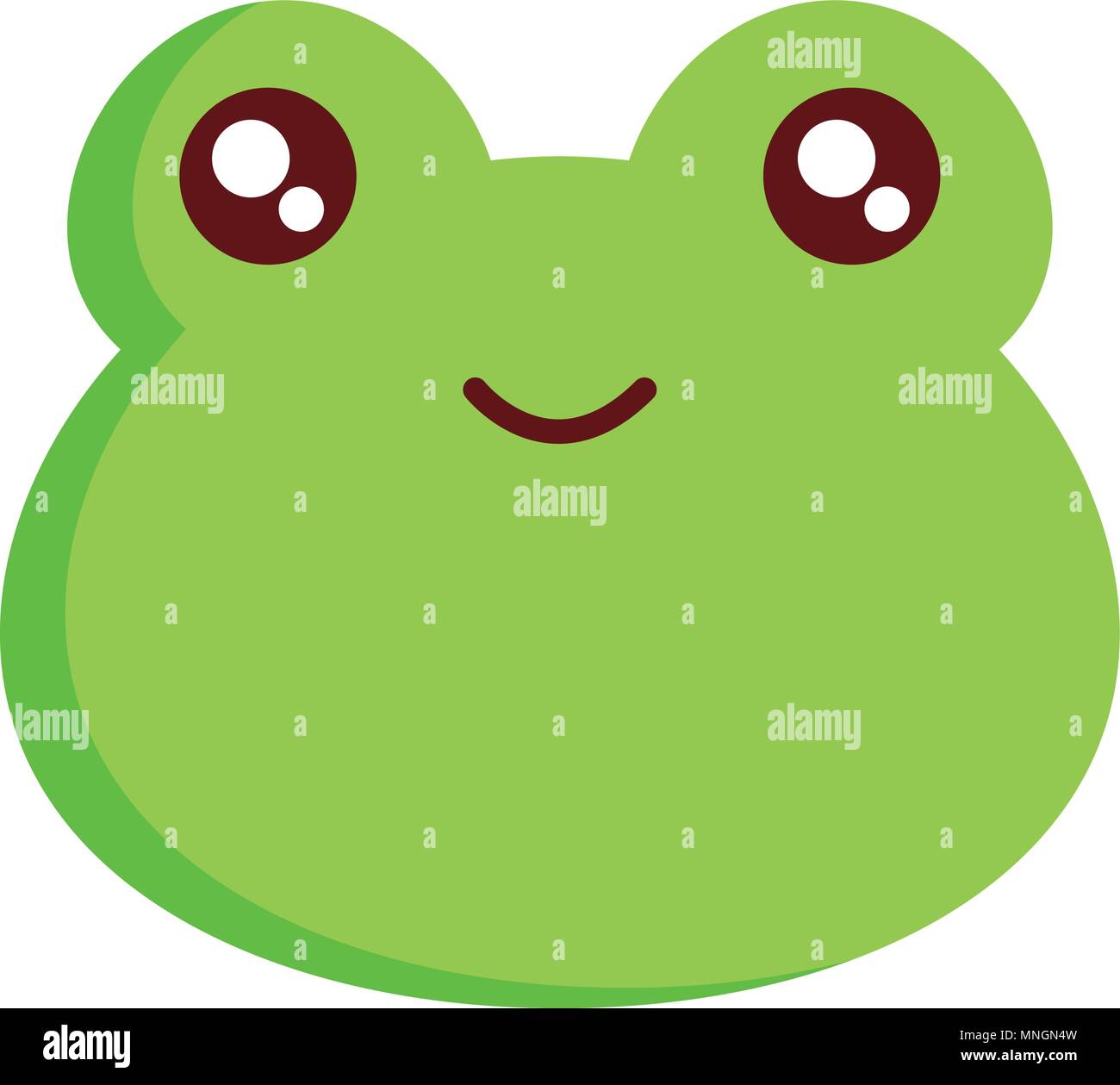 cute frog icon over white background, colorful design. vector ...
