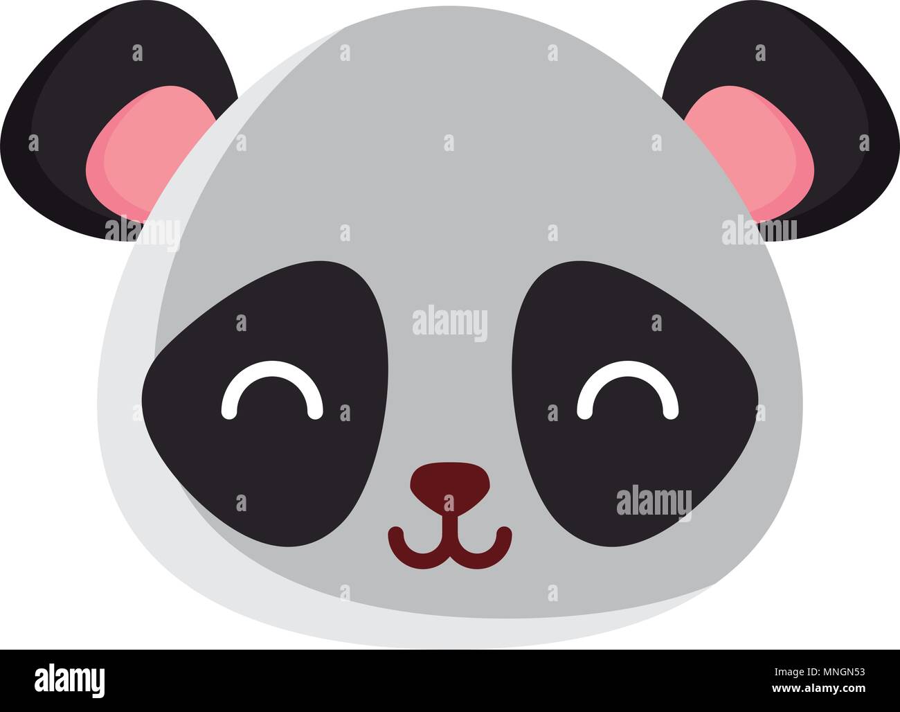 cute panda bear icon over white background, colorful design. vector ...