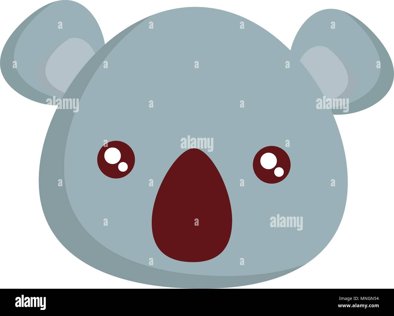 cute koala icon over white background, colorful design. vector ...