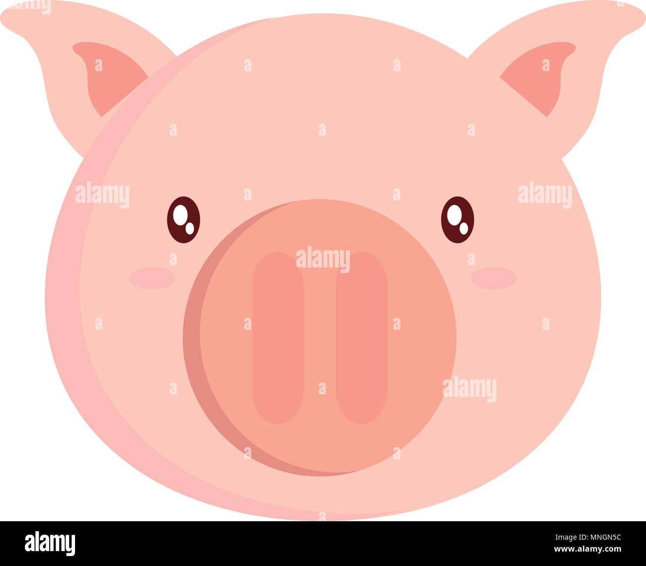 cute pig icon over white background, colorful design. vector ...