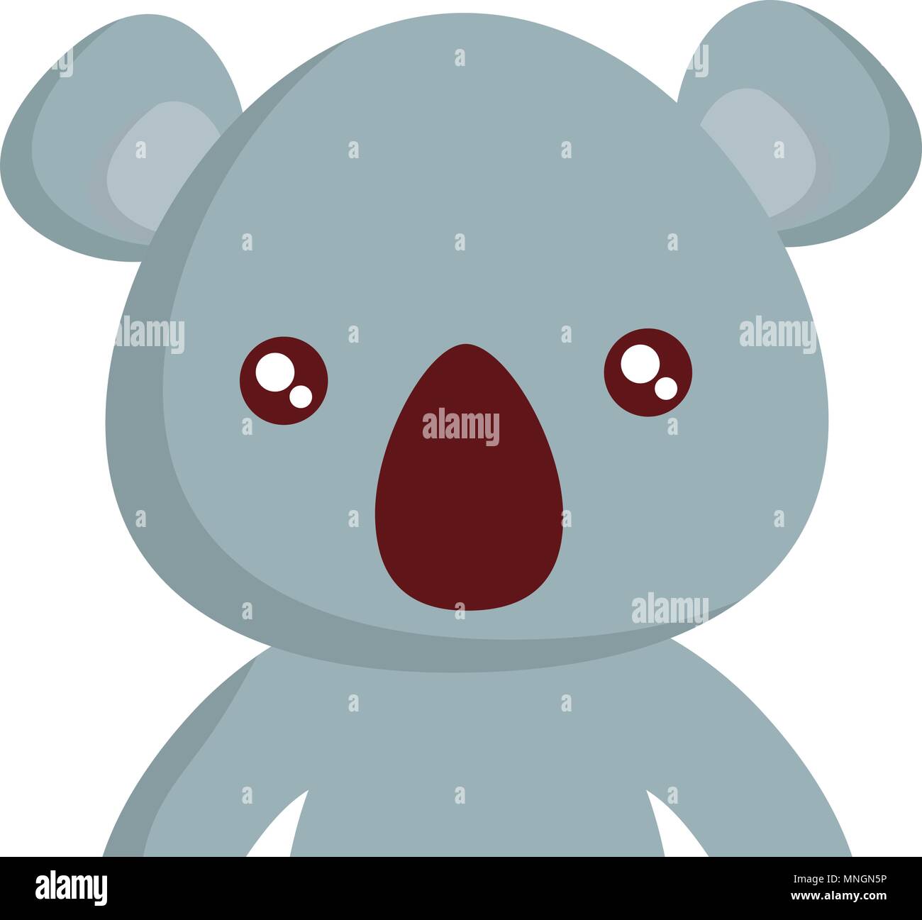 cute koala icon over white background, colorful design. vector ...