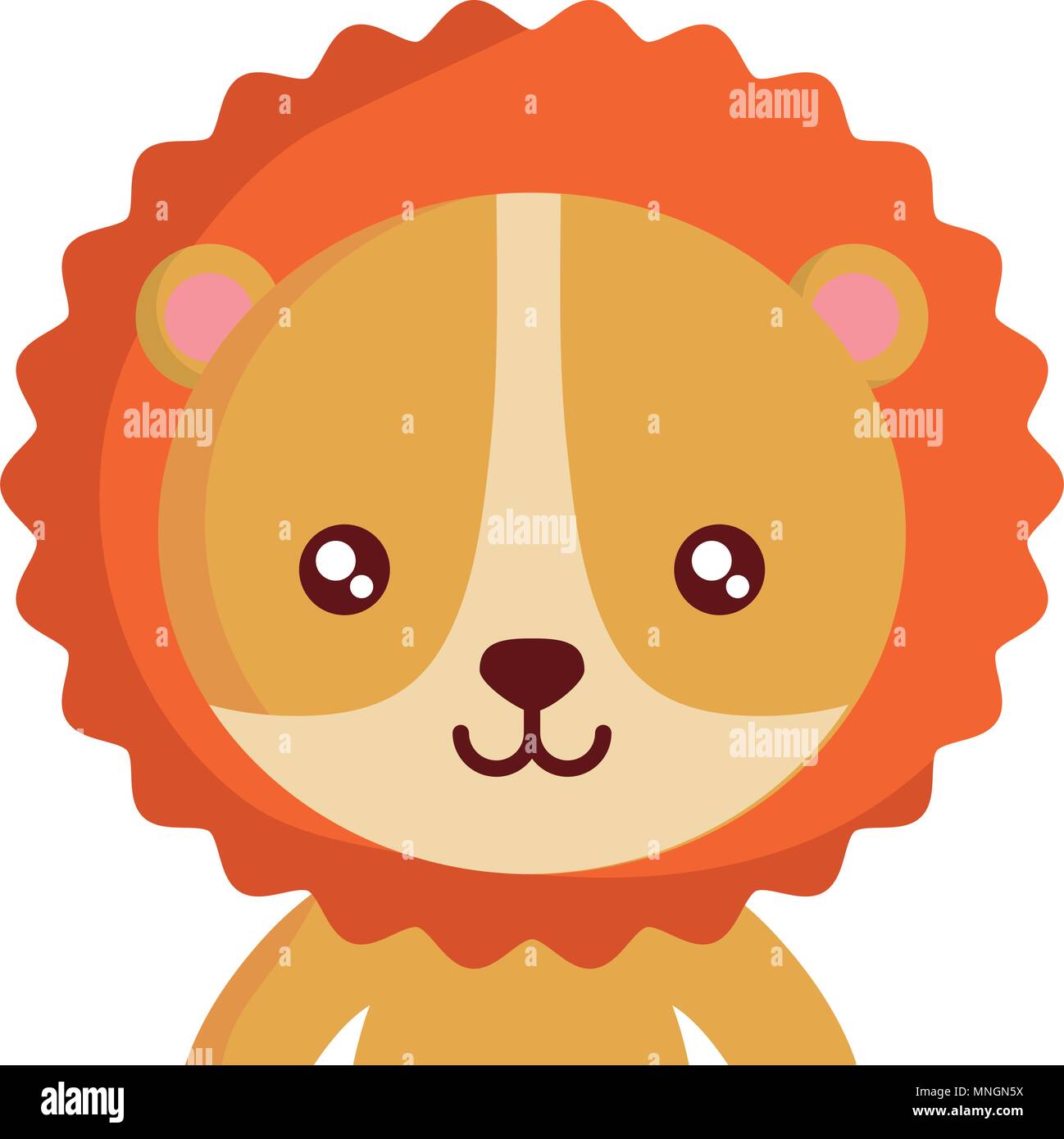 cute tiger icon over white background, colorful design. vector ...