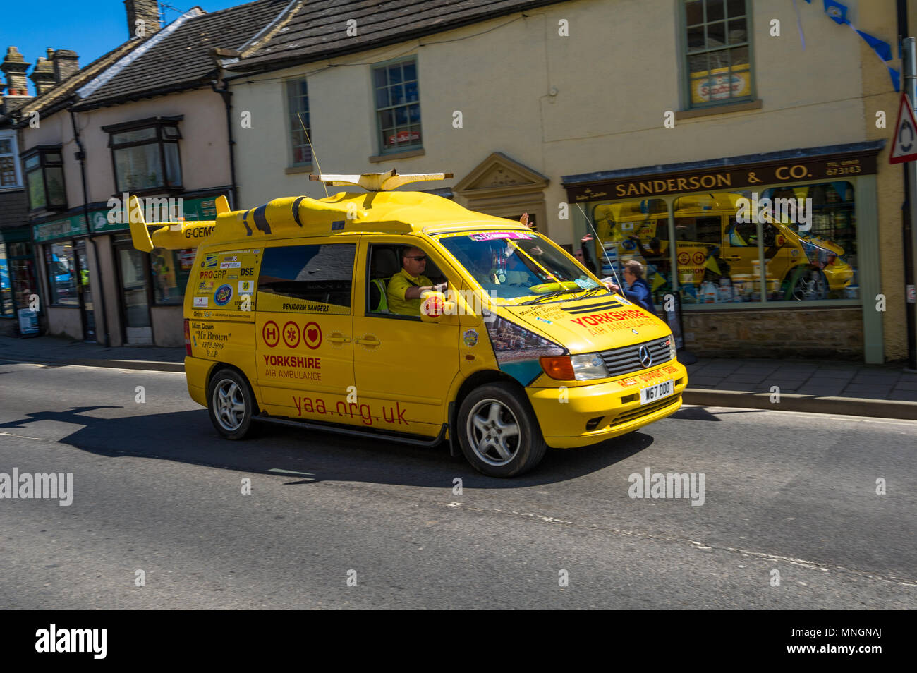 Yorkshire Air Ambulance support Mercedes transport van Stock Photo - Alamy