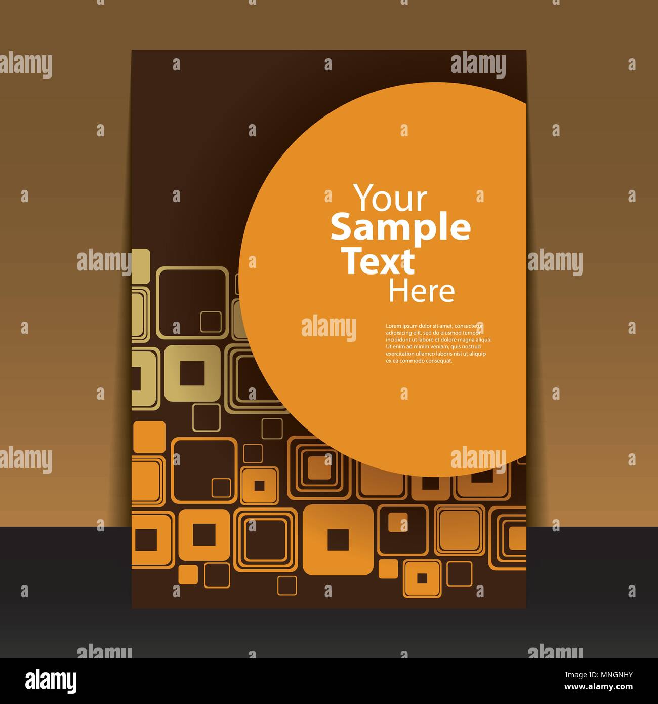 Brown Abstract Retro Flyer or Cover Design in Editable Vector Format ...