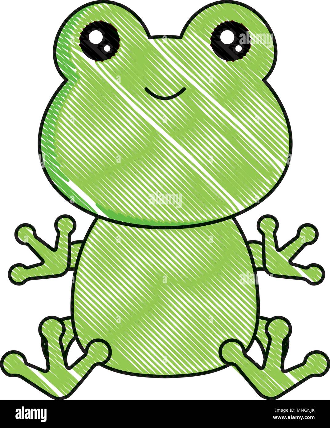 cute frog icon over white background, colorful design. vector ...