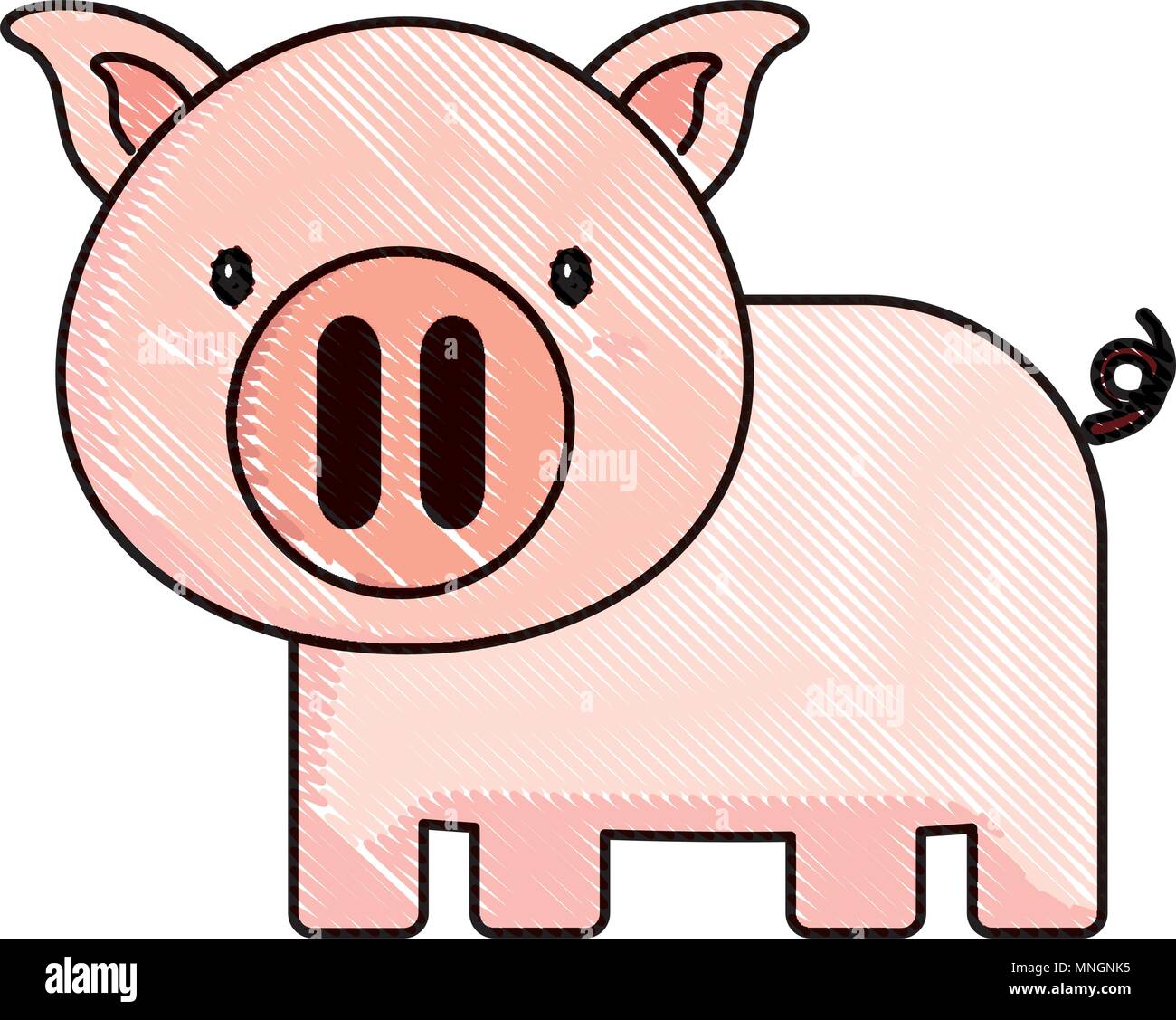 cute pig icon over white background, colorful design. vector ...