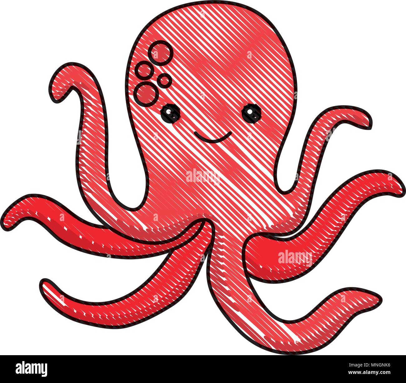 cute octopus icon over white background, colorful design. vector ...