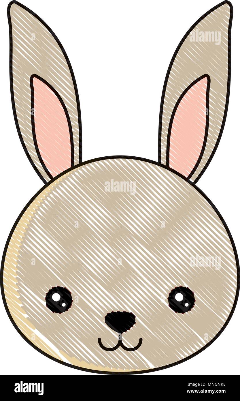 cute rabbit icon over white background, colorful design. vector ...