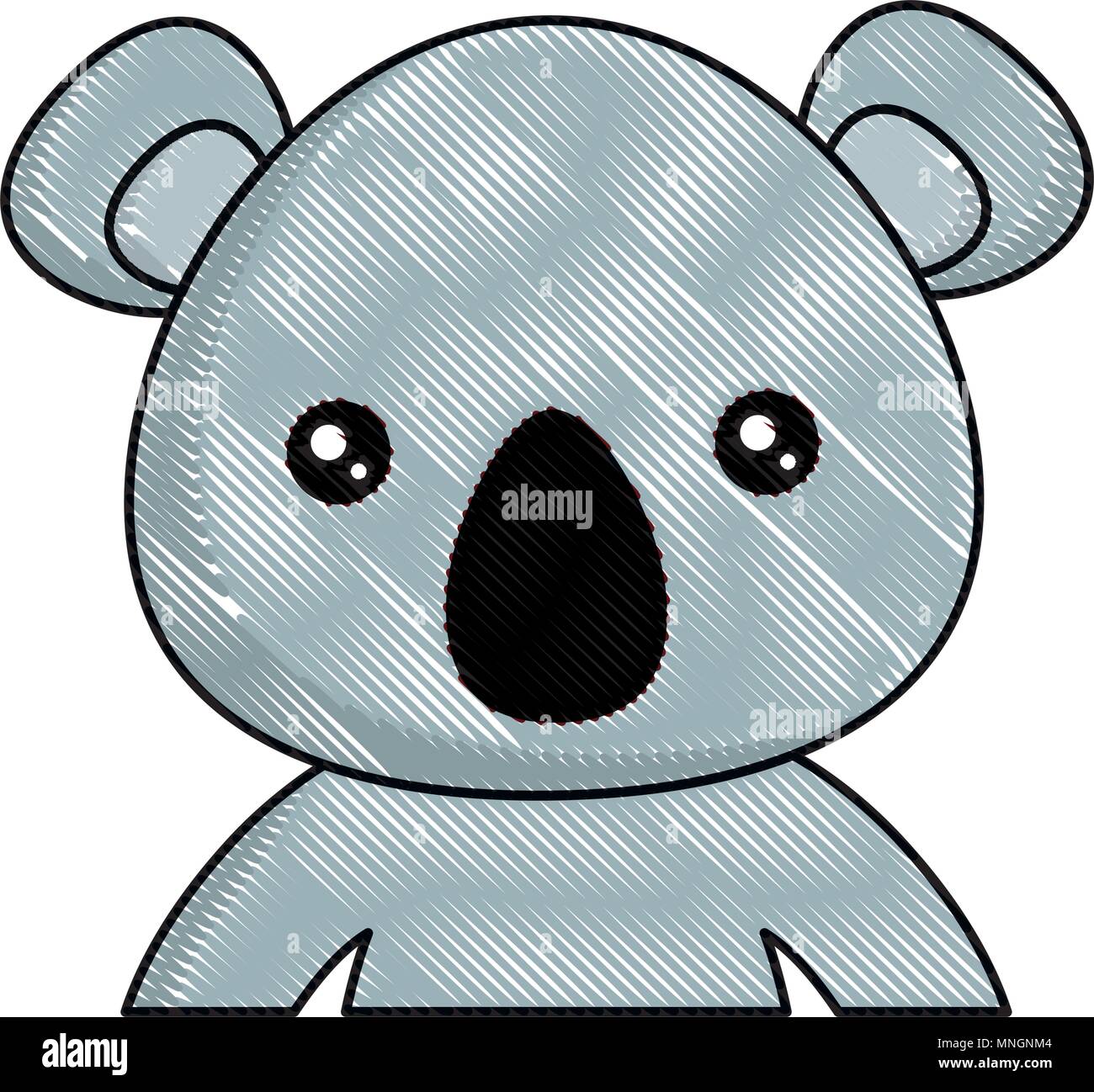 cute koala icon over white background, colorful design. vector ...