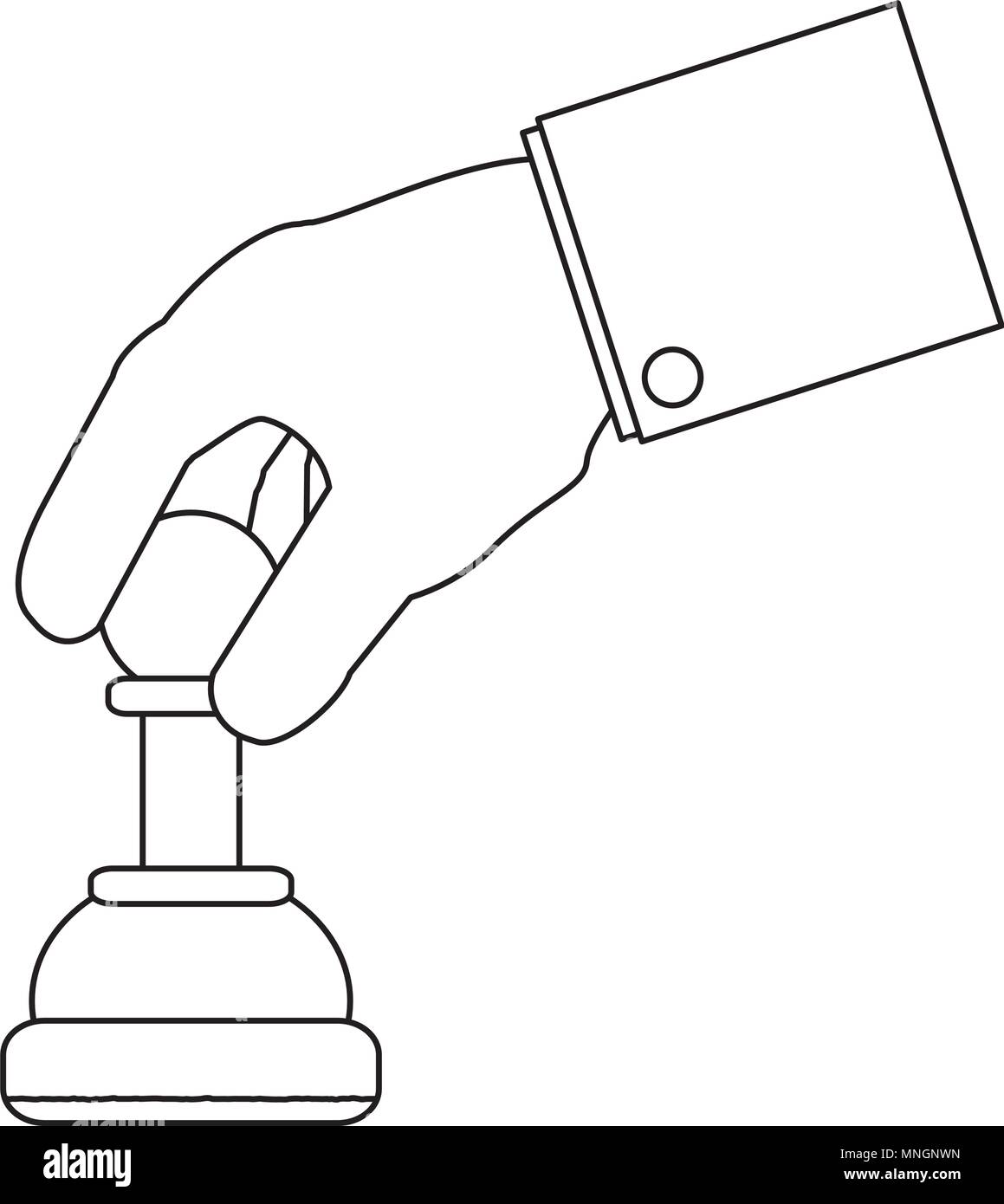hand holding a pawn piece over white background, vector illustration ...