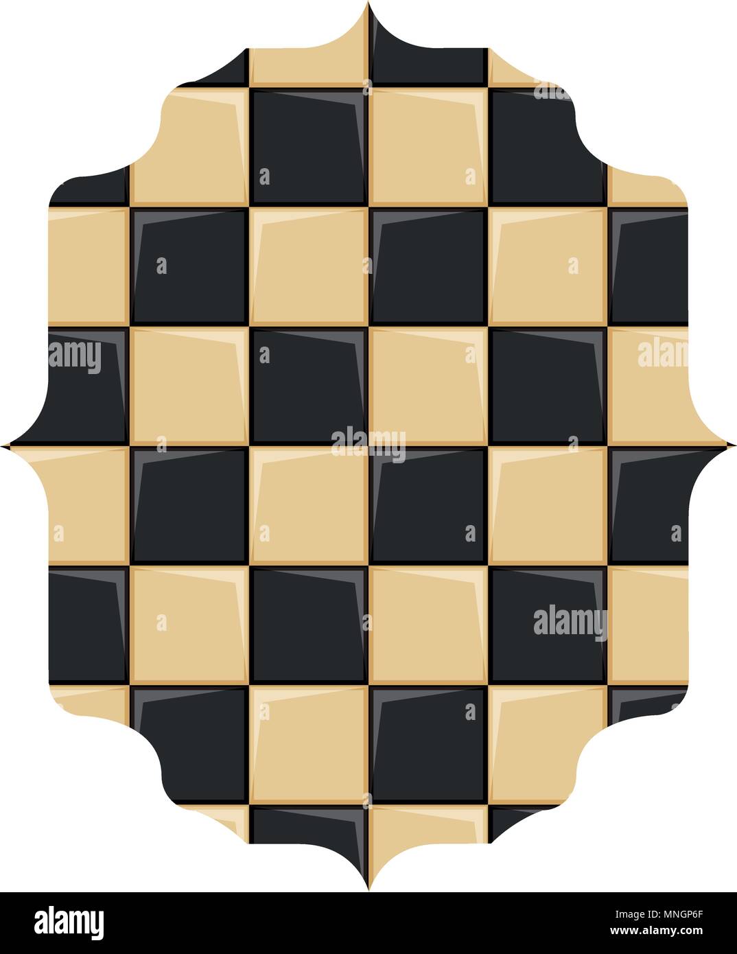 with chessboard pattern over white background, vector illustration ...