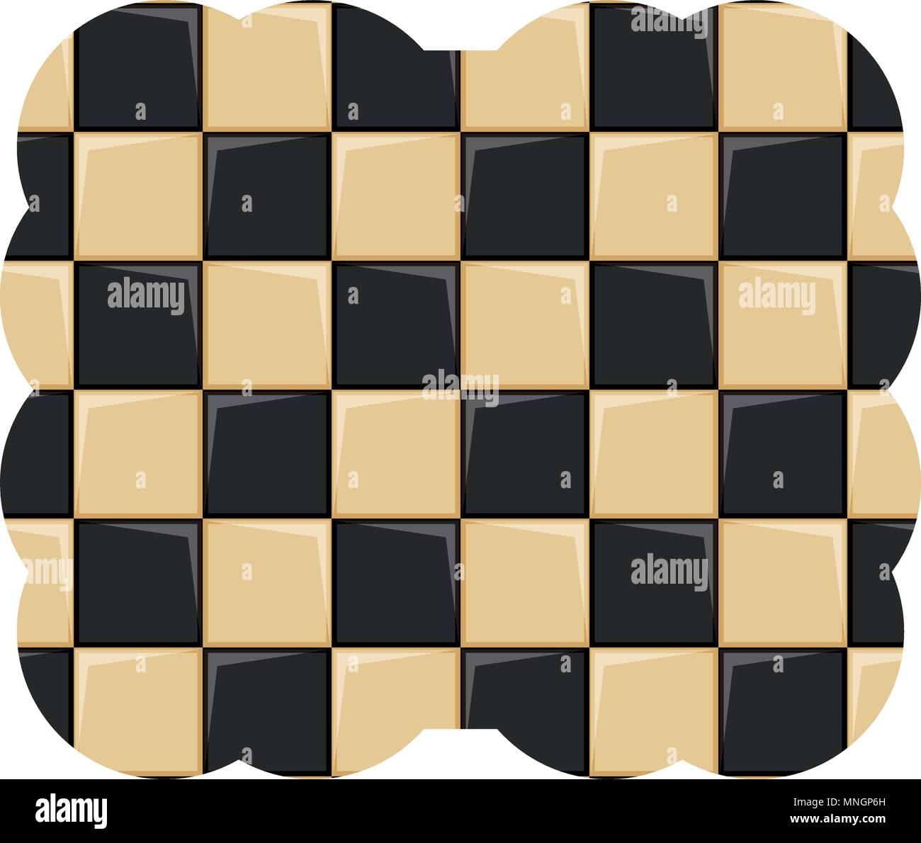 with chessboard pattern over white background, vector illustration ...