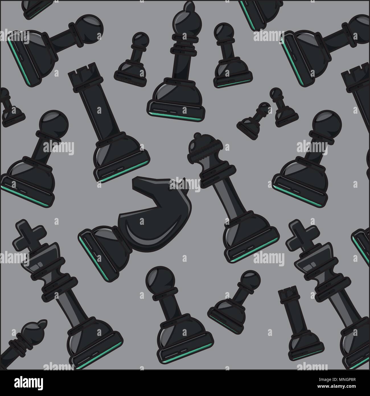 background of chess pieces pattern, colorful design. vector ...