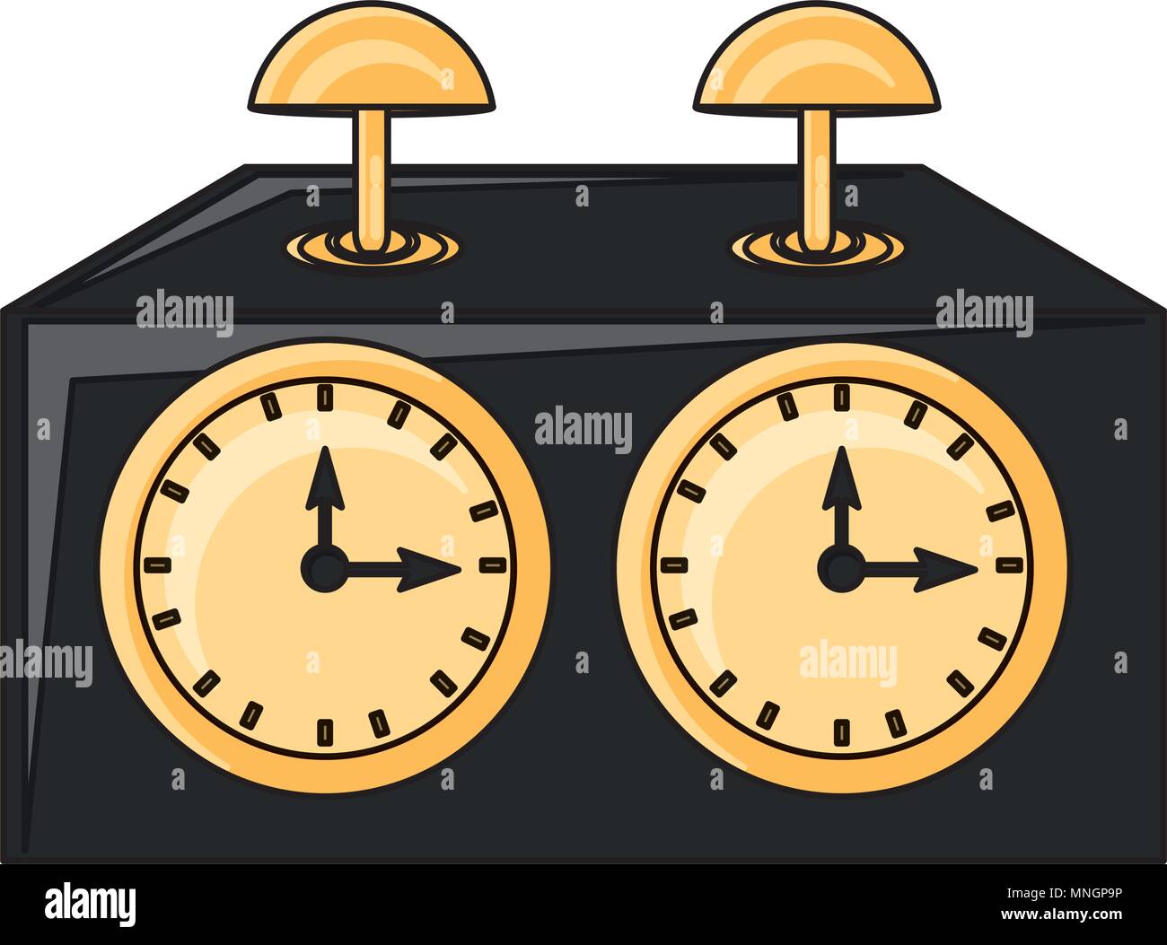 chess clock icon over white background, colorful design. vector ...