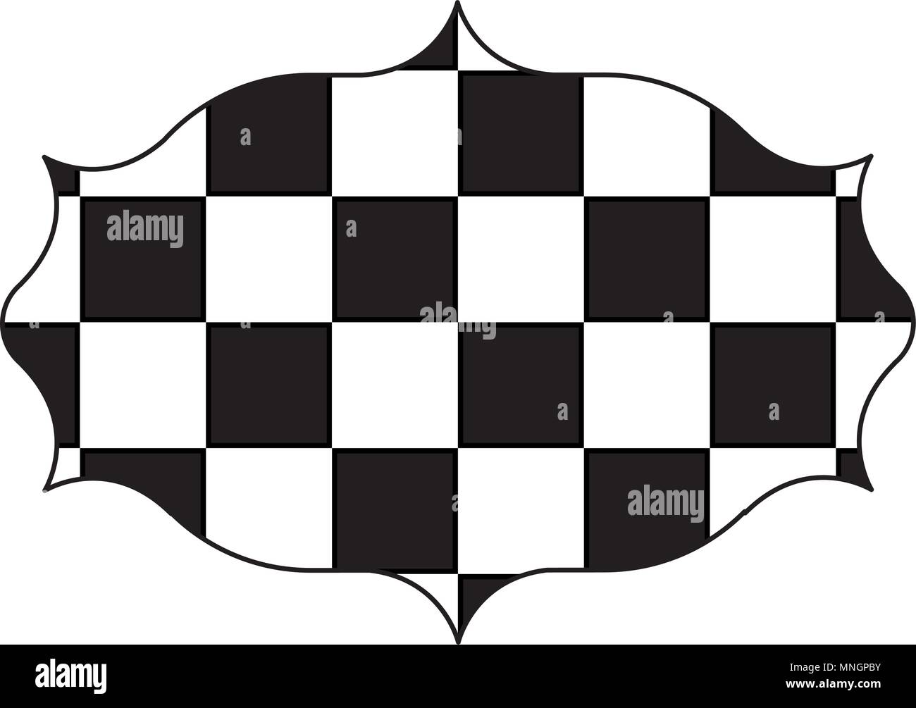 with chessboard pattern over white background, vector illustration ...
