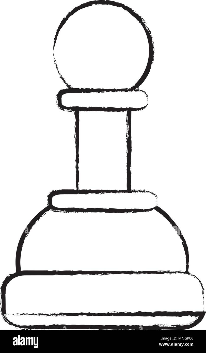 pawn chess piece over white background. vector illustration Stock ...