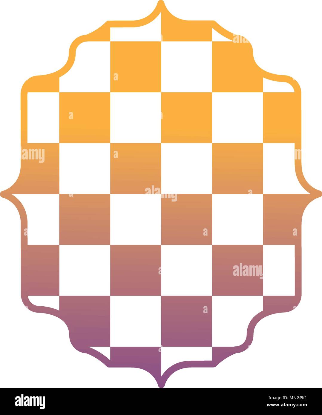 with chessboard pattern over white background, vector illustration ...