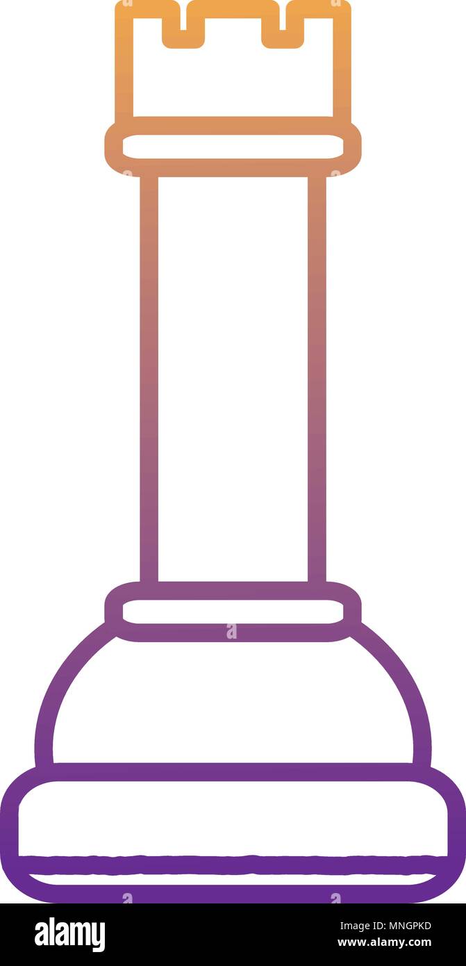 rook chess piece over white background. vector illustration Stock ...