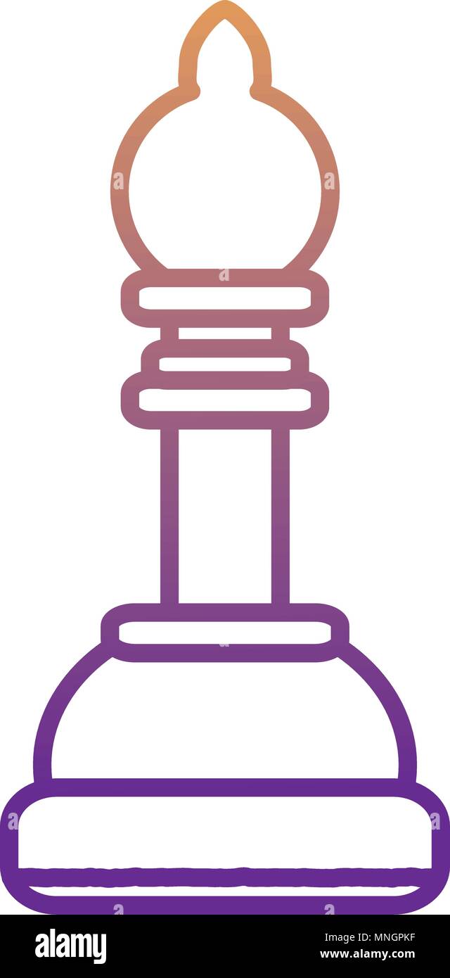 bishop chess piece over white background. vector illustration Stock ...