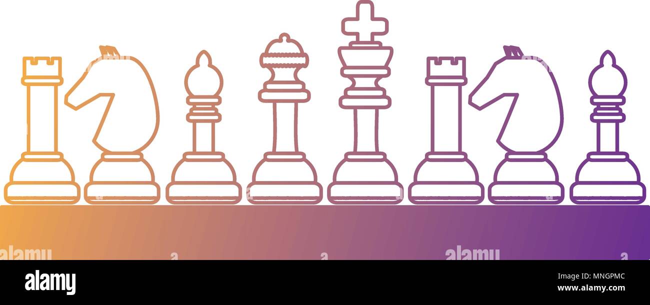 chess pieces design over white background, colorful design. vector ...