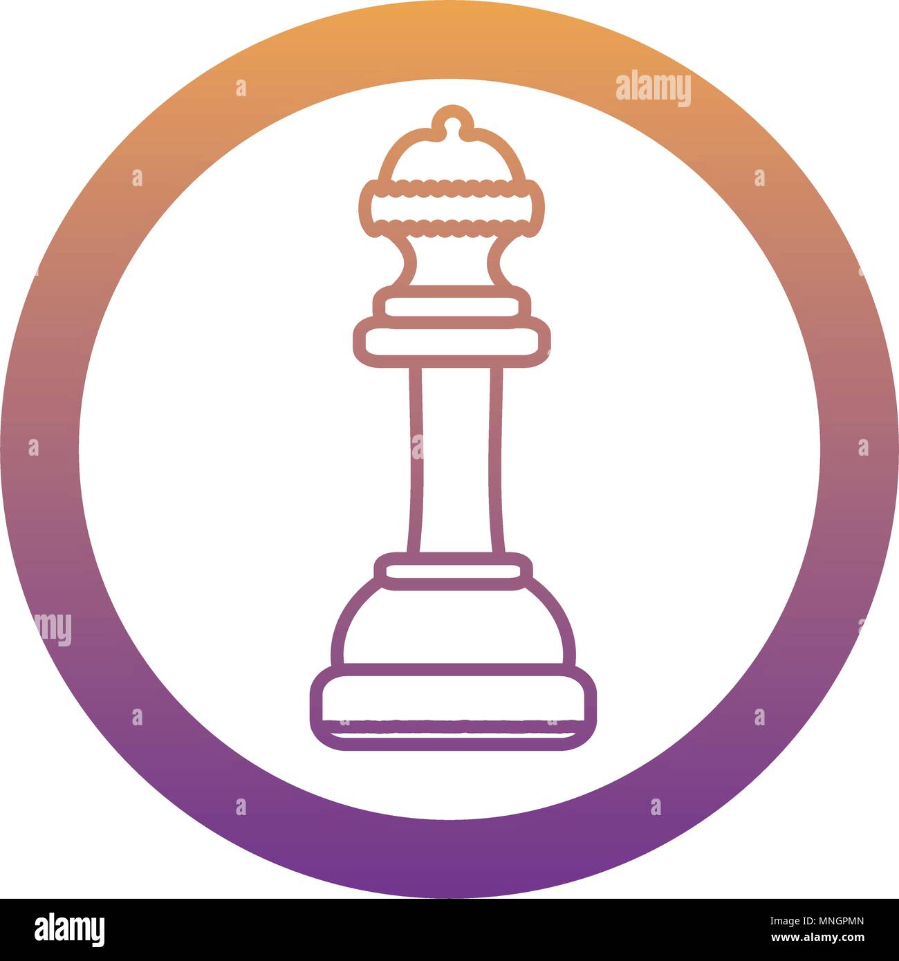 queen piece over decorative circle and white background, colorful ...