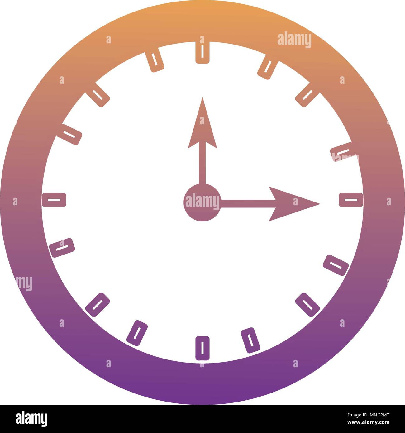 clock icon over white background, vector illustration Stock Vector ...