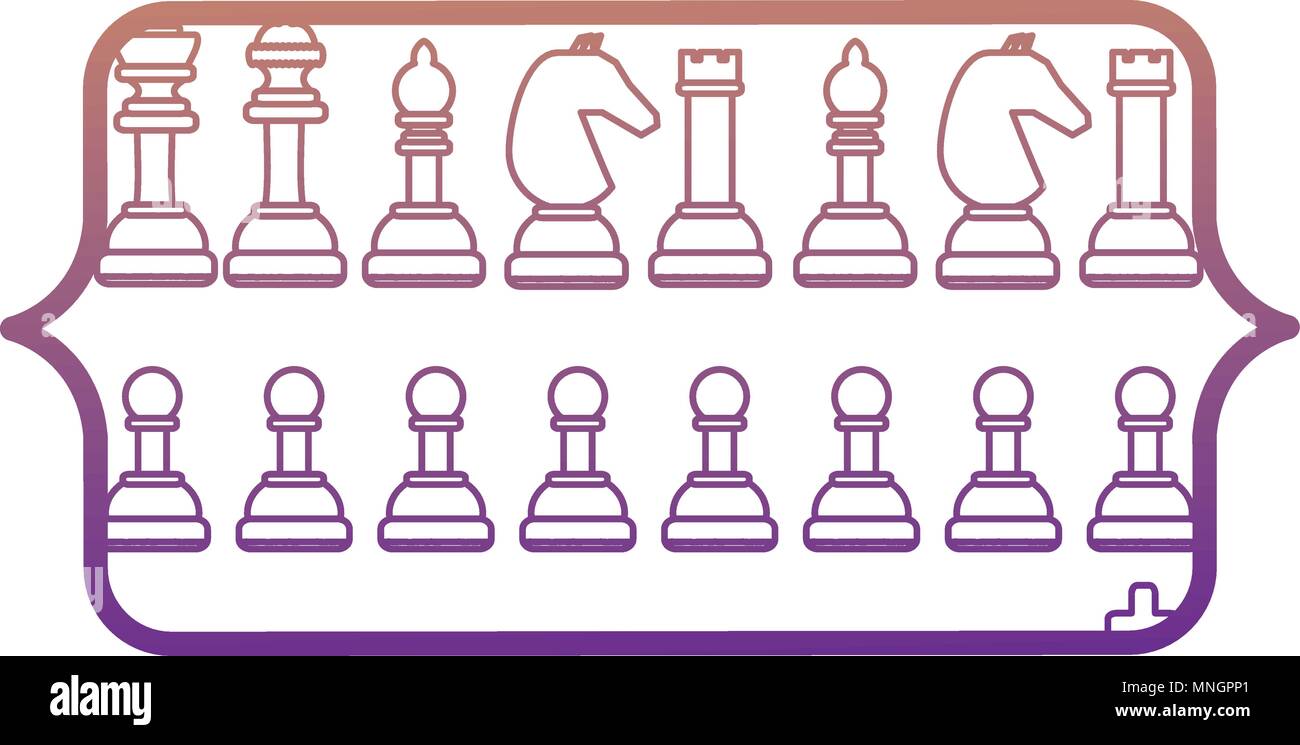 banner with chess pieces design over white background, vector ...