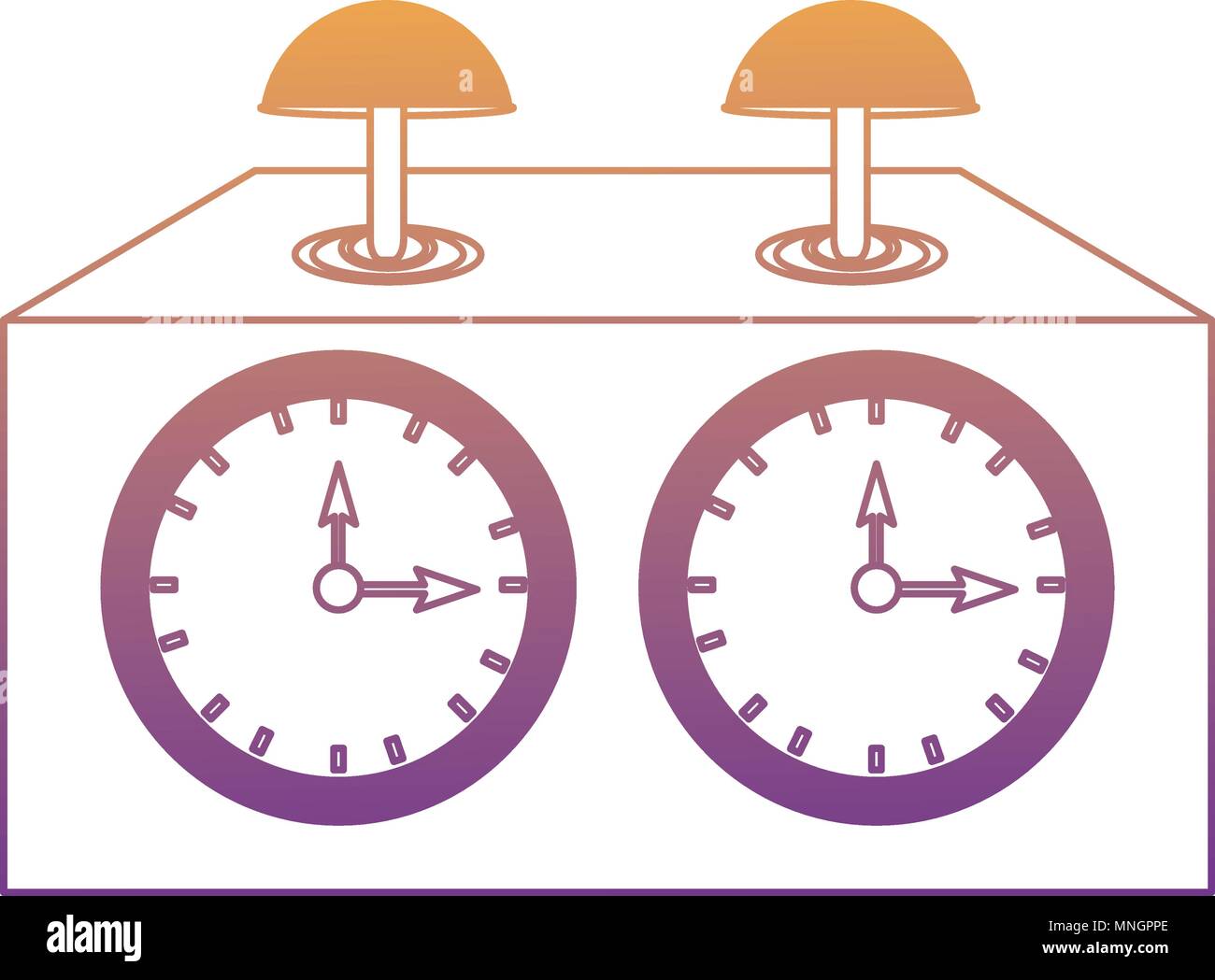 chess clock icon over white background, colorful design. vector ...