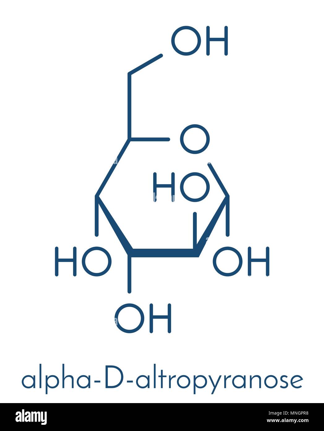 Altrose sugar molecule (alpha-D-altropyranose form). Skeletal formula Stock Vector Image & Art ...