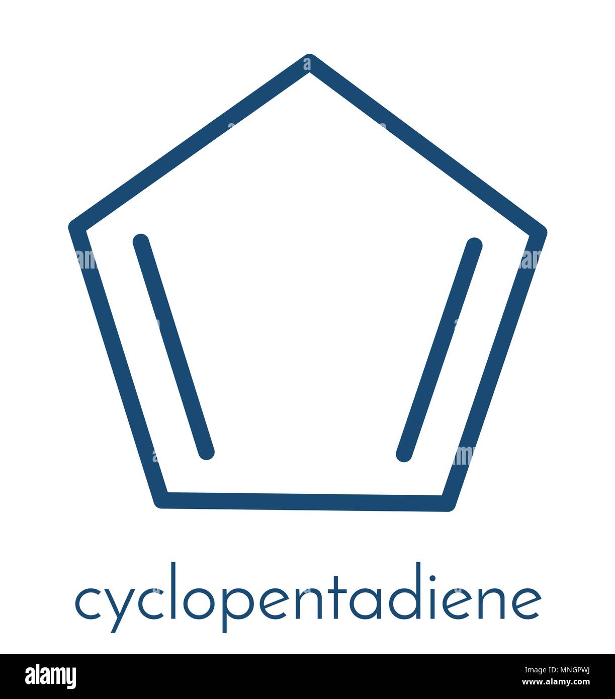 Cyclopentadiene molecule. Skeletal formula Stock Vector Image & Art - Alamy