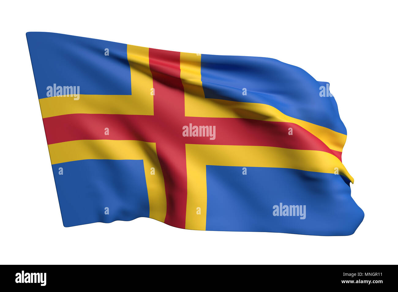 Waving finland flag on Cut Out Stock Images & Pictures - Alamy