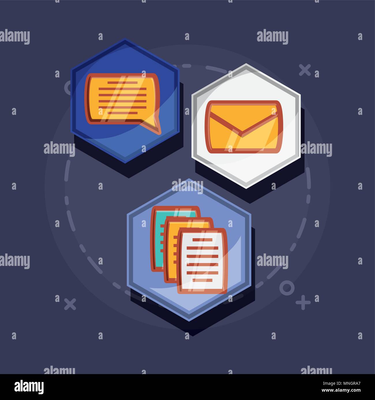 social media related icons over purple background, colorful design ...