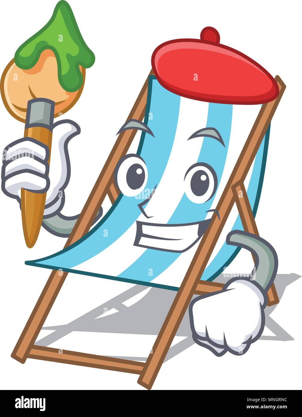 Artist beach chair character cartoon Stock Vector Image & Art - Alamy