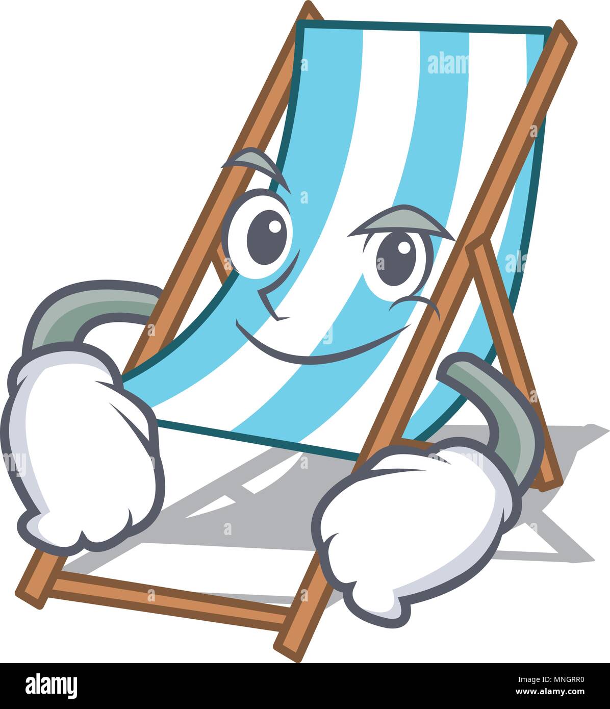 Florida beach with beach chair Stock Vector Images - Alamy