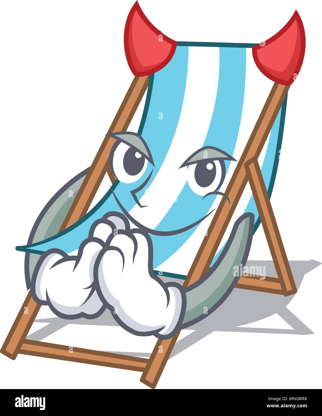 Devil beach chair mascot cartoon Stock Vector Image & Art - Alamy
