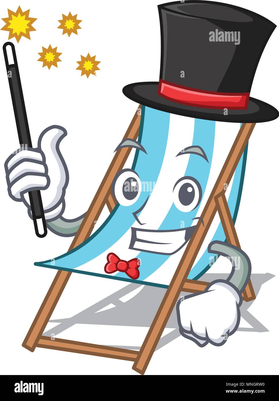 Magician beach chair mascot cartoon Stock Vector Image & Art - Alamy