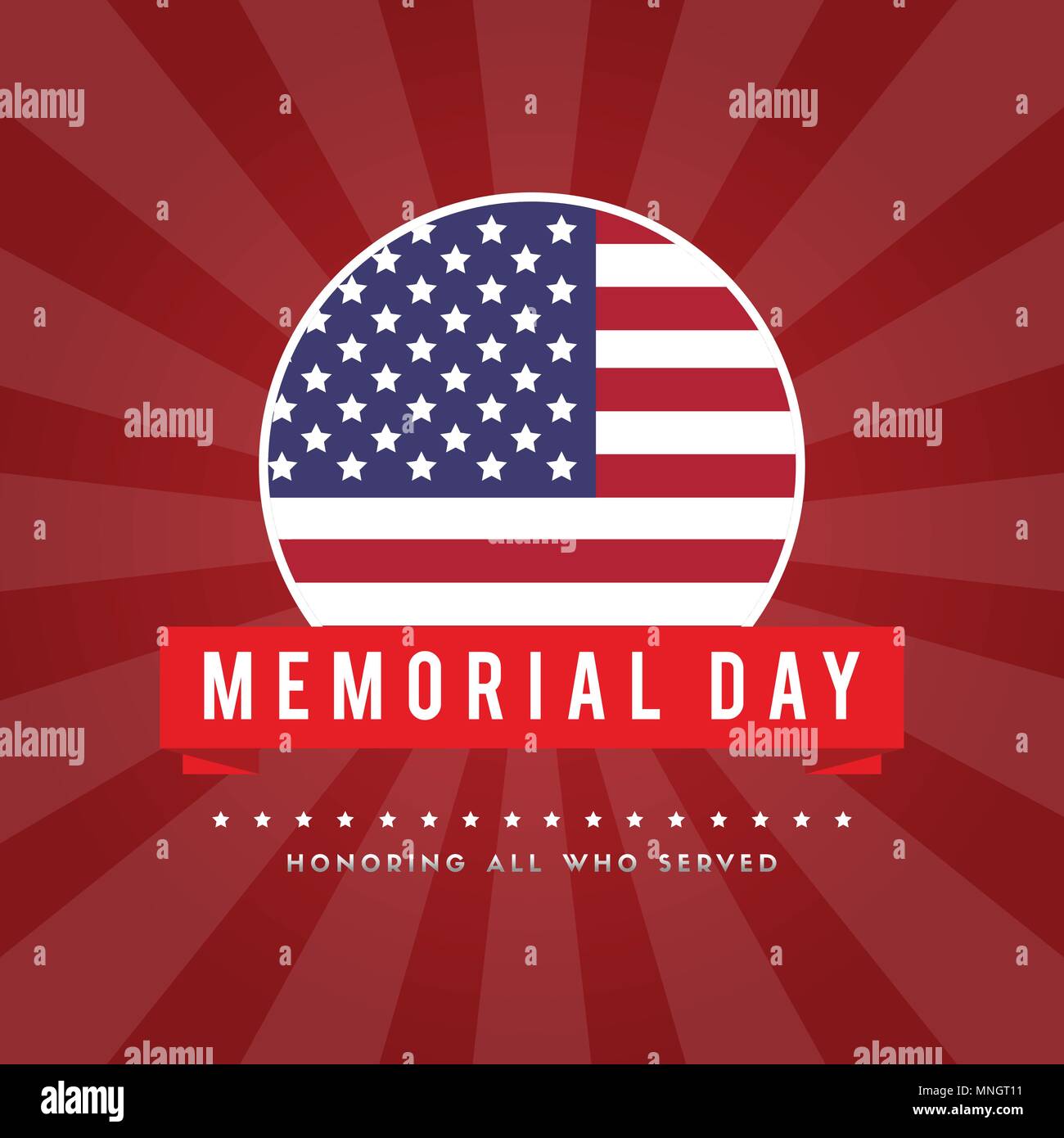 Memorial day poster gretting flag american Stock Vector Image & Art - Alamy