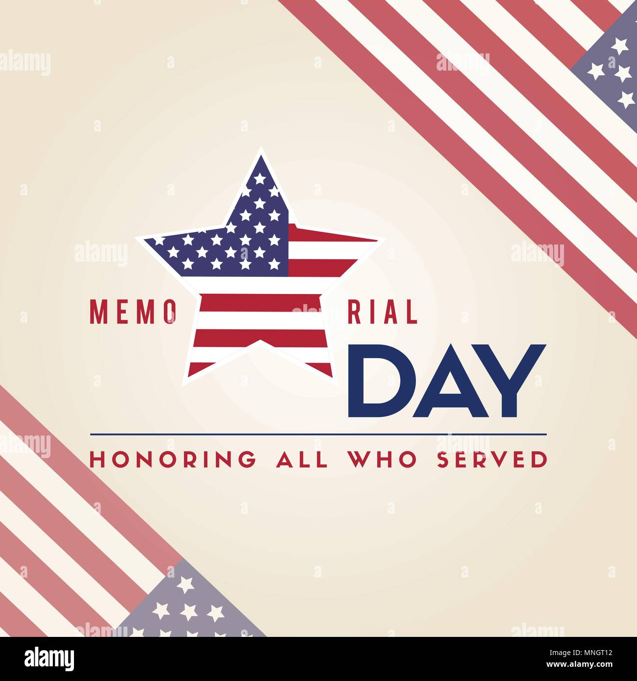 Memorial day poster gretting flag american Stock Vector Image & Art - Alamy