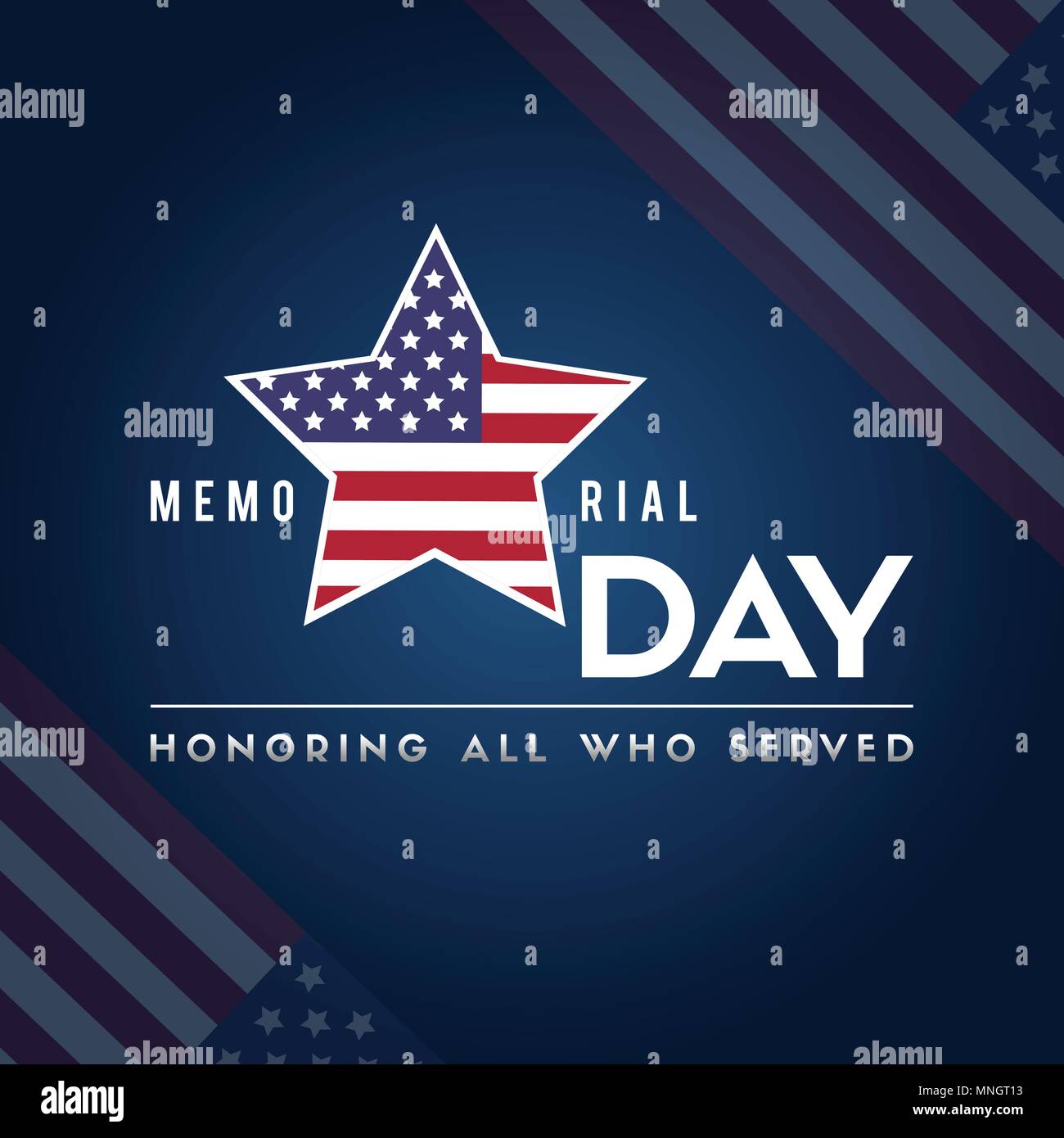 Memorial day poster gretting flag american Stock Vector Image & Art - Alamy