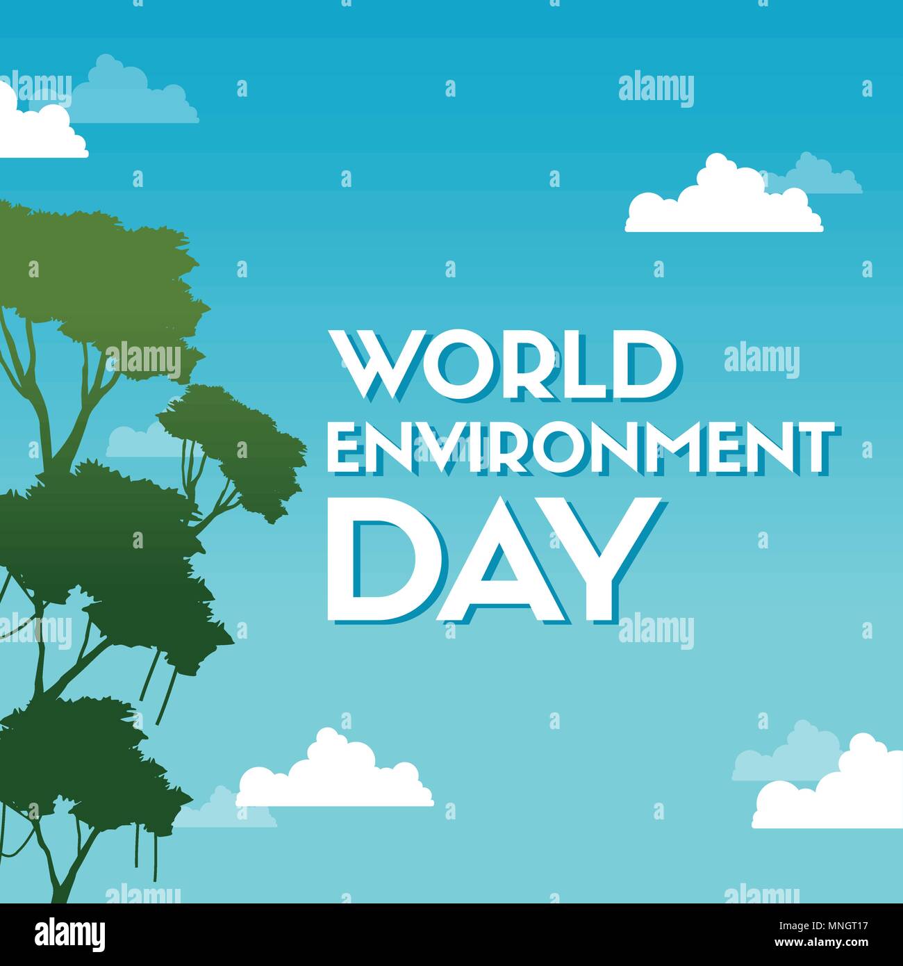 Word environment day poster tree Stock Vector Image & Art - Alamy