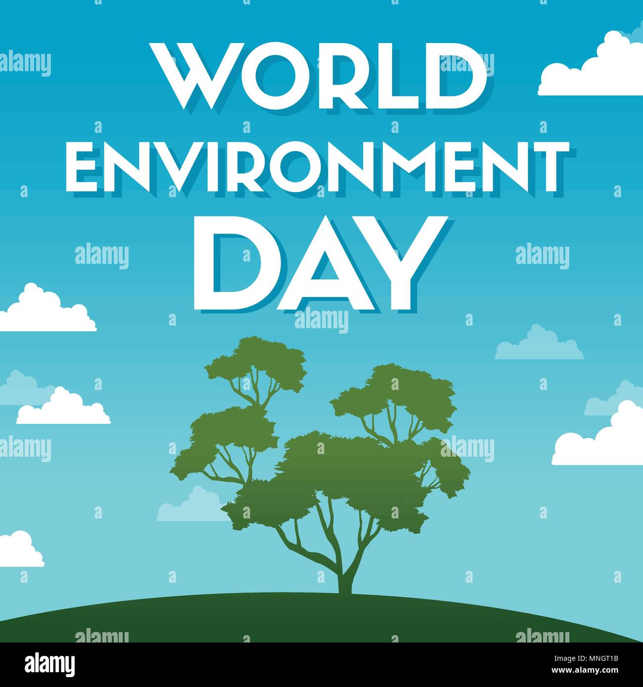 Word environment day poster tree Stock Vector Image & Art - Alamy