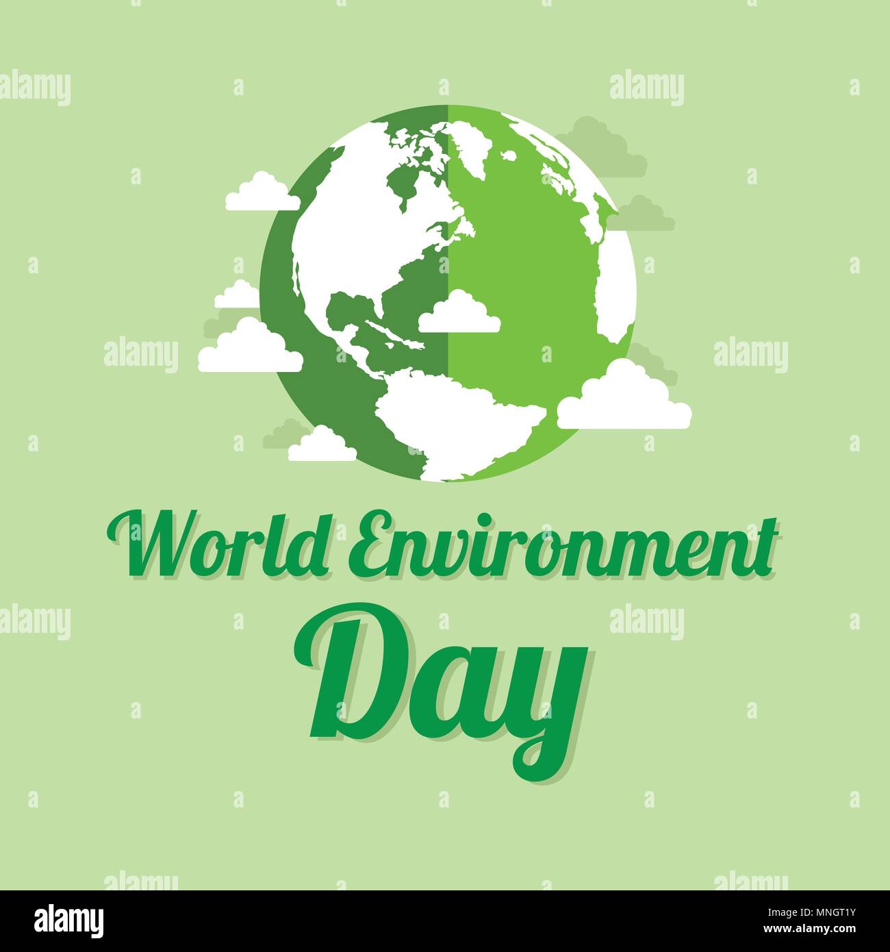 Word environment day background earth vector illustration Stock Vector ...