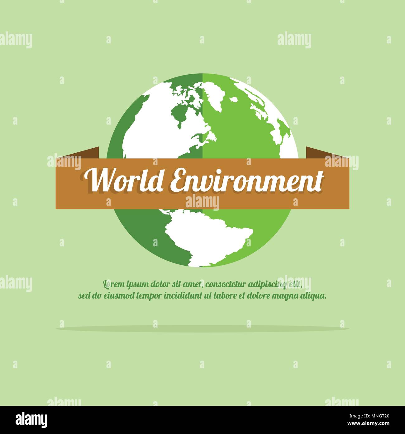 Word environment day background earth vector illustration Stock Vector ...