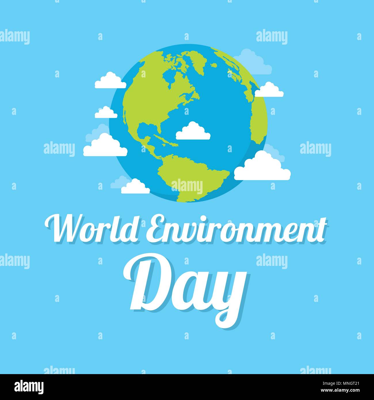 Word environment day background earth vector illustration Stock Vector ...
