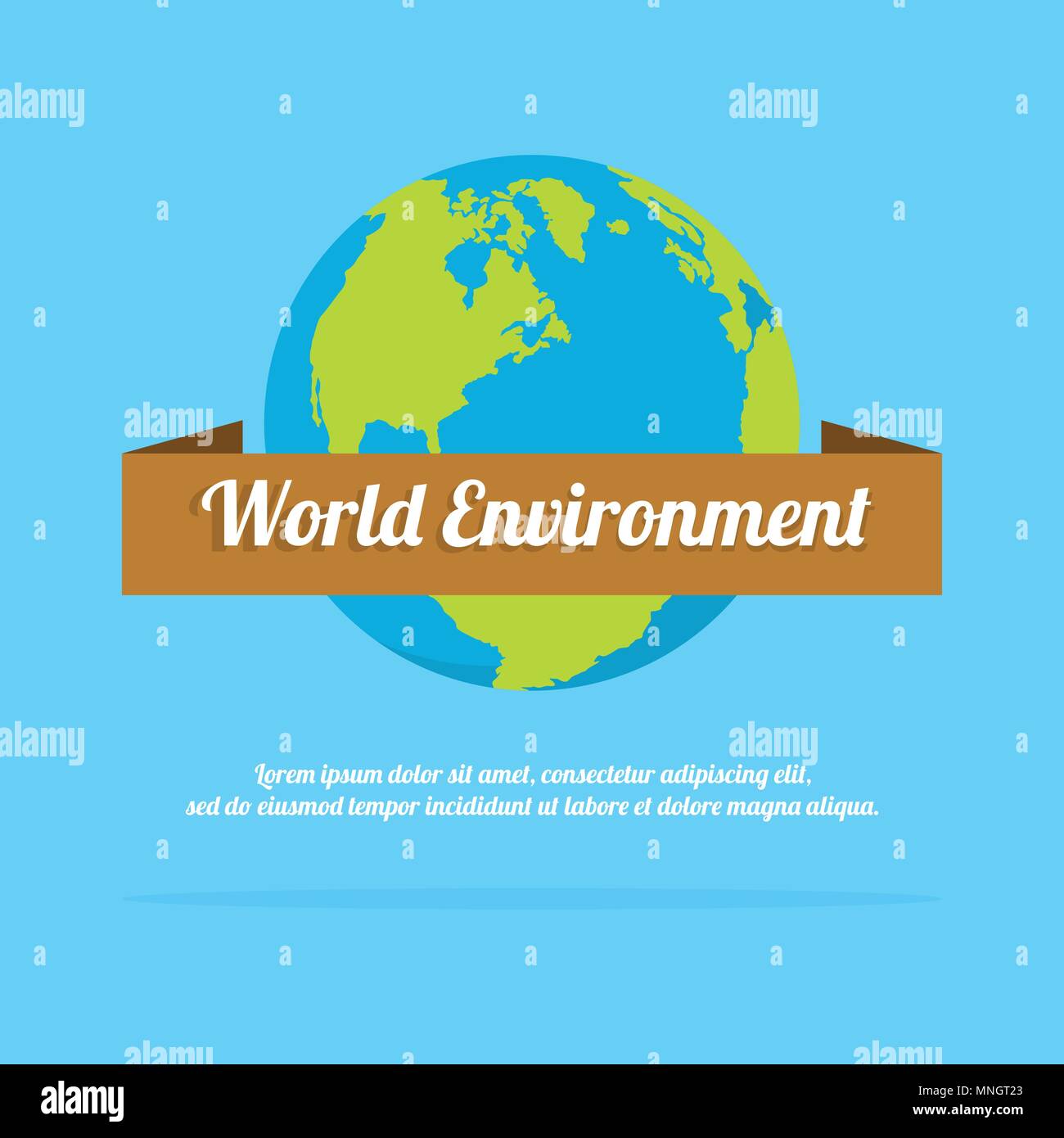 Word environment day background earth vector illustration Stock Vector ...